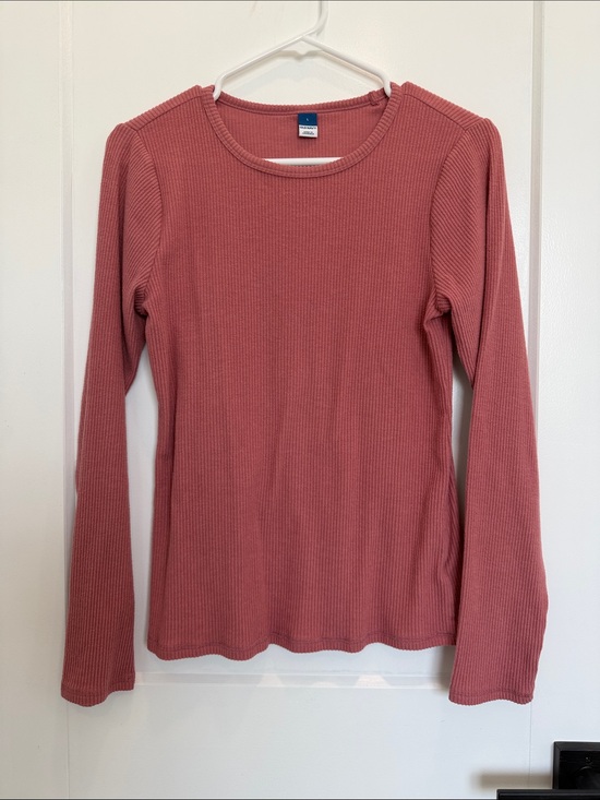 Old Navy | Tops | Old Navy Womens Ribbed Long Sleeve Tee In Dusty Rose ...
